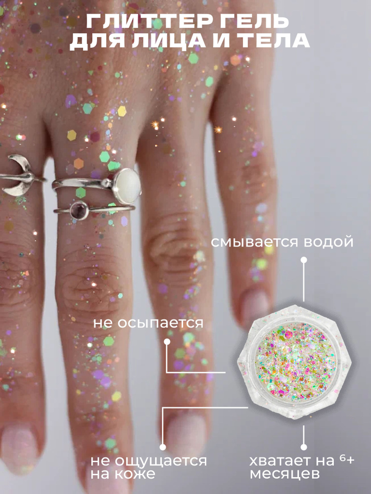 SHINY BAND Блестки для лица Аура (5 мл) - купить с доставкой по ...