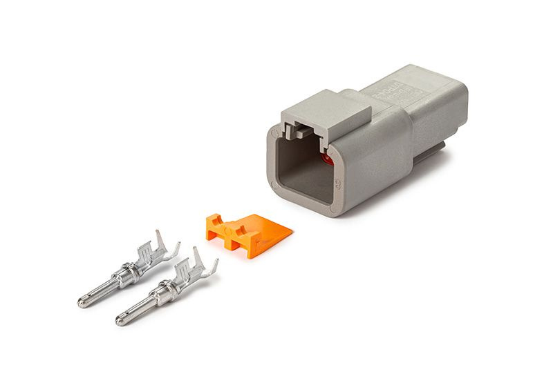 Разъем Deutsch 2-х контактный штыревой под сечение кабеля 0.75-2,5 мм2 ...