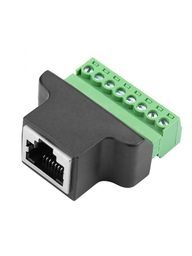 Переходник гнездо RJ45 - Клеммная колодка 8 Pin - купить с доставкой по ...
