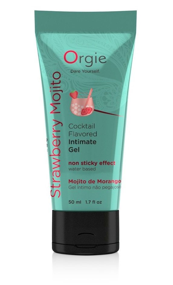 Съедобный интимный гель Orgie Lube Tube Cocktail Strawberry Mojito 50
