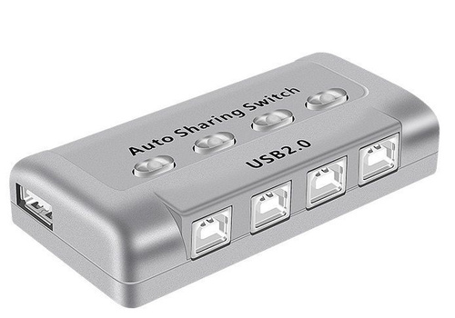 Разветвитель кабеля, USB-переключатель switch для сканера, принтера 4-1 ...