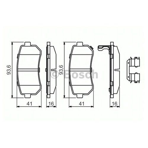 Колодки тормозные дисковые Bosch 0986494627 купить на OZON по низкой ...