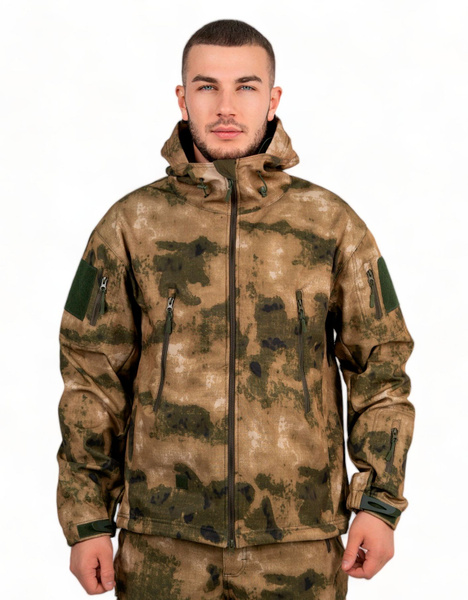 Куртка Мужской ESDY Капюшон разноцветный Softshell, размер 50, 52 ...