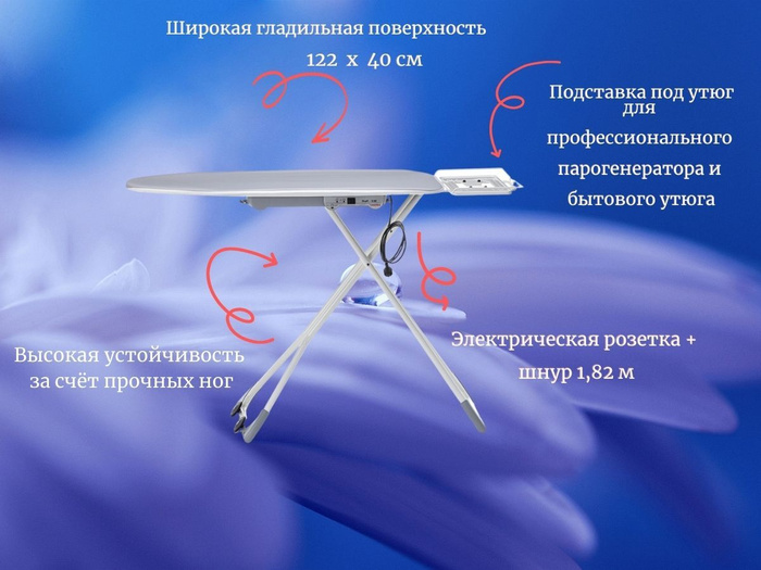 Гладильная доска CHAYKA PROFI-330 / Доска гладильная для парогенератора ...