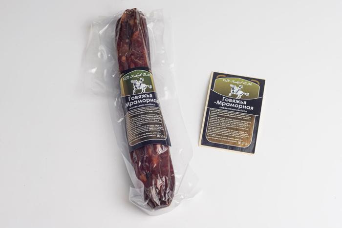 Сыровяленая колбаса из мраморной говядины 140 гр - купить с доставкой ...