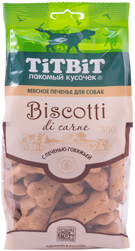 Titbit Печенье для собак Biscotti, с говяжьей печенью, 350 г купить на ...
