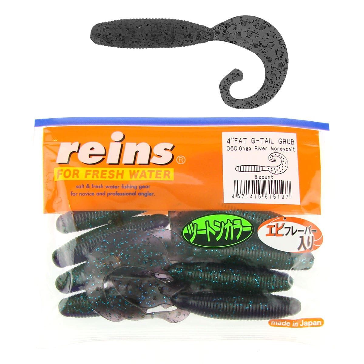 Силикон Reins Fat G-Tail Grub 4" 060 Onga River Moneybait, 8шт купить c ...