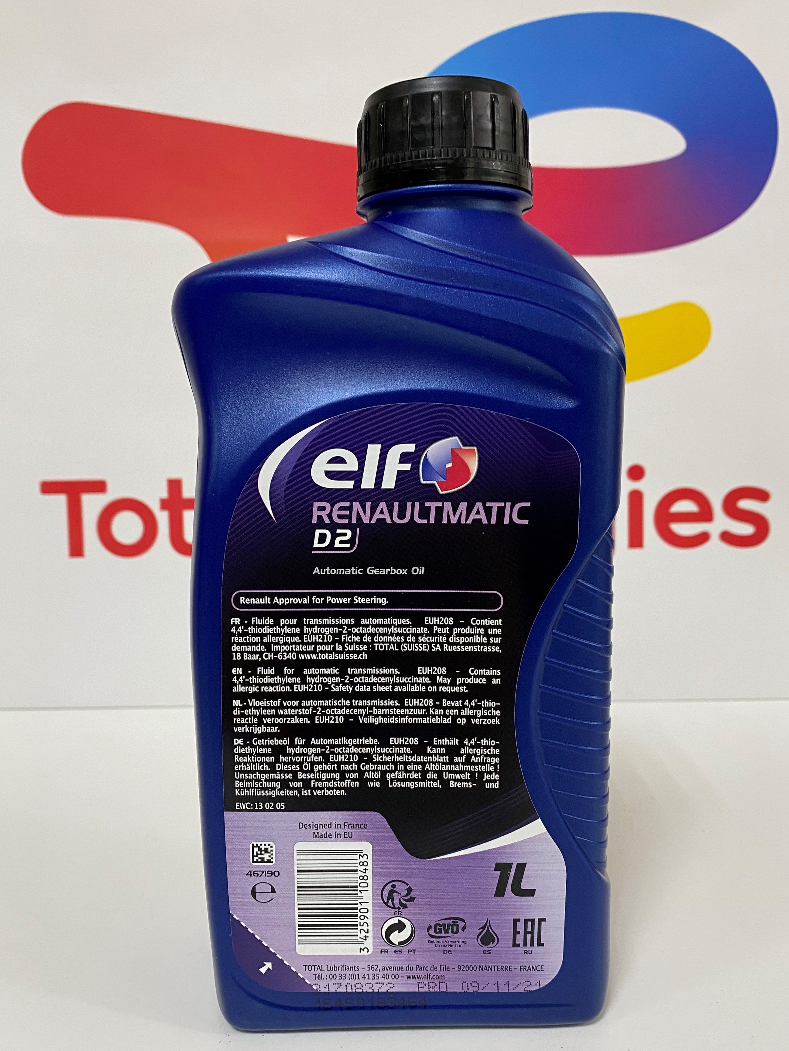 Трансмиссионное масло ELF RENAULTMATIC D2 - купить по выгодной цене в ...