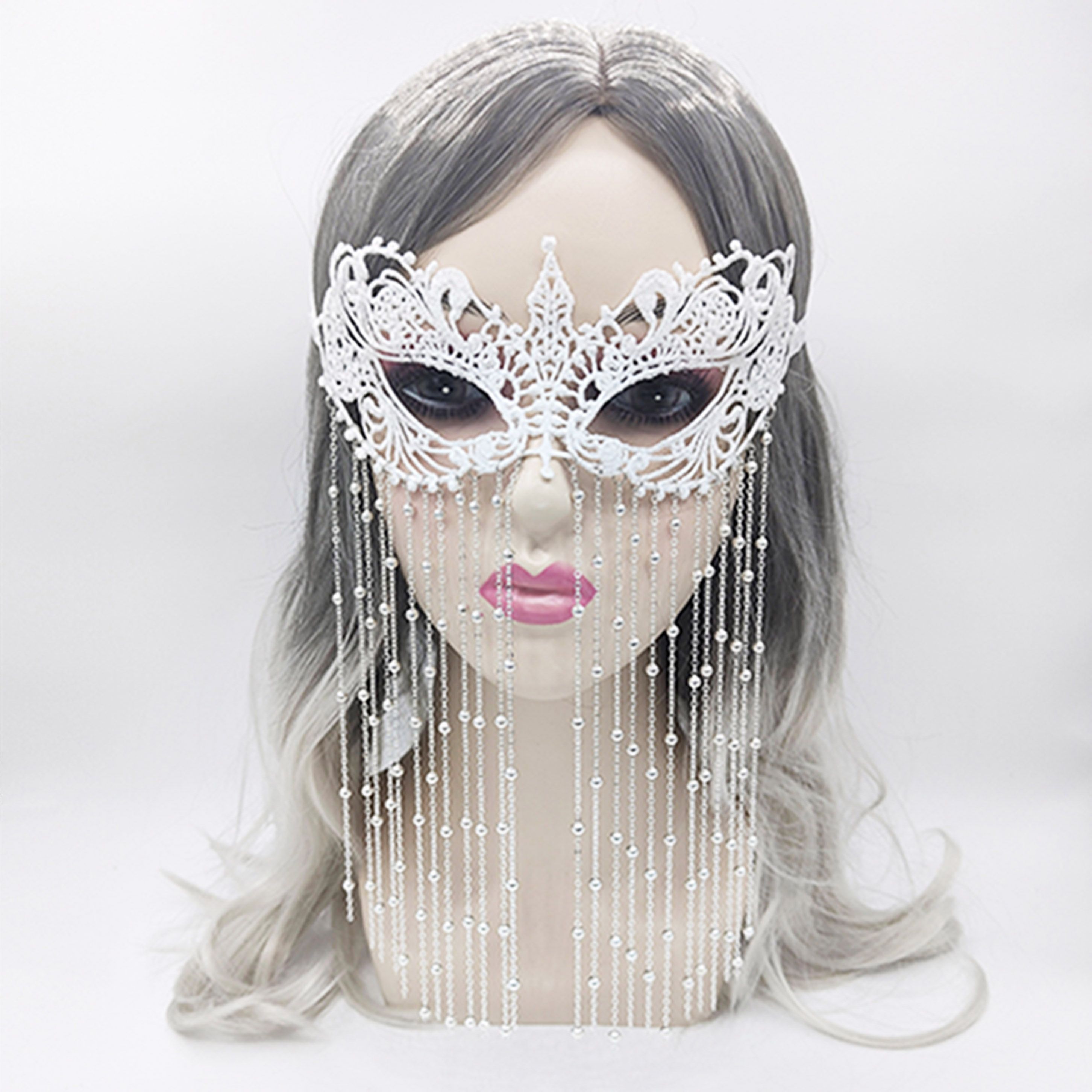 Женская вуаль и цепочка, маска для выпускного вечера, элегантное ...