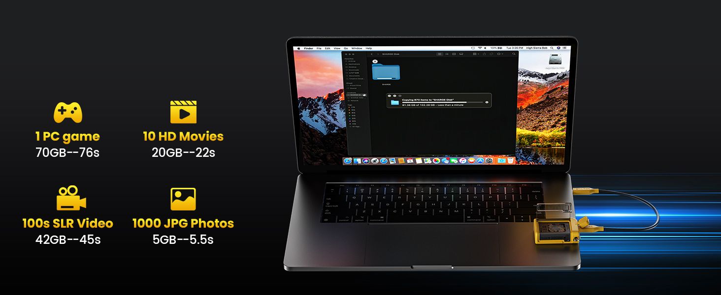 Sharge Внешний жесткий диск SD001 (SD001), светло-серый - купить с ...