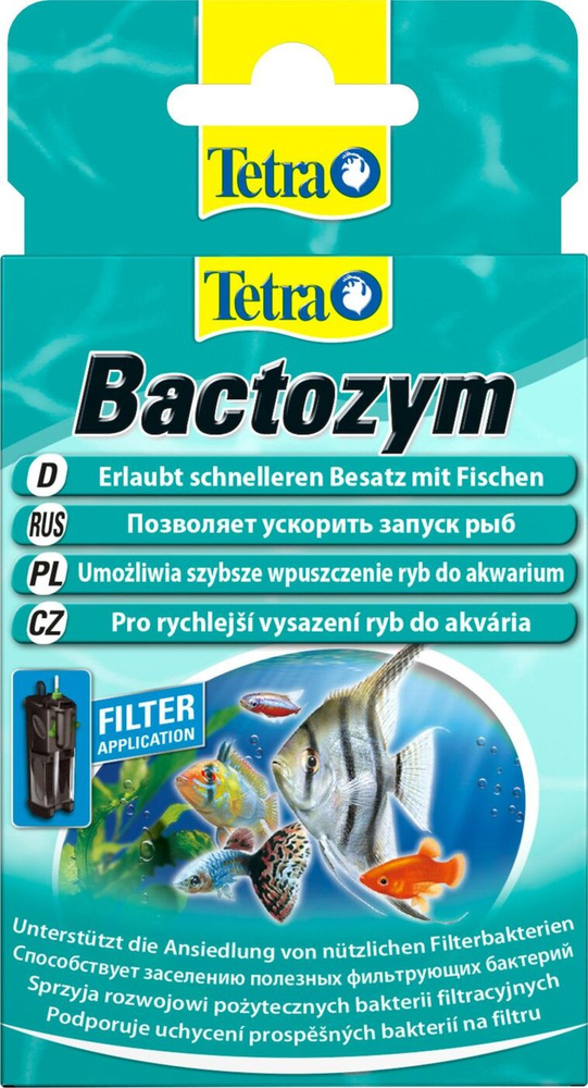 Средство Tetra Bactozym, для биологического запуска аквариума, 10 ...