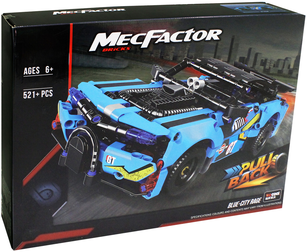 Конструктор MecFactor Technic Техник Инерционный Синий Гоночный ...