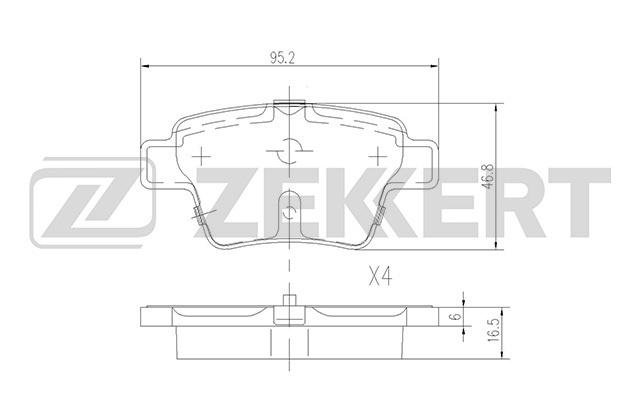 Колодки тормозные Zekkert XZK-BS-1144 - купить по низким ценам в ...