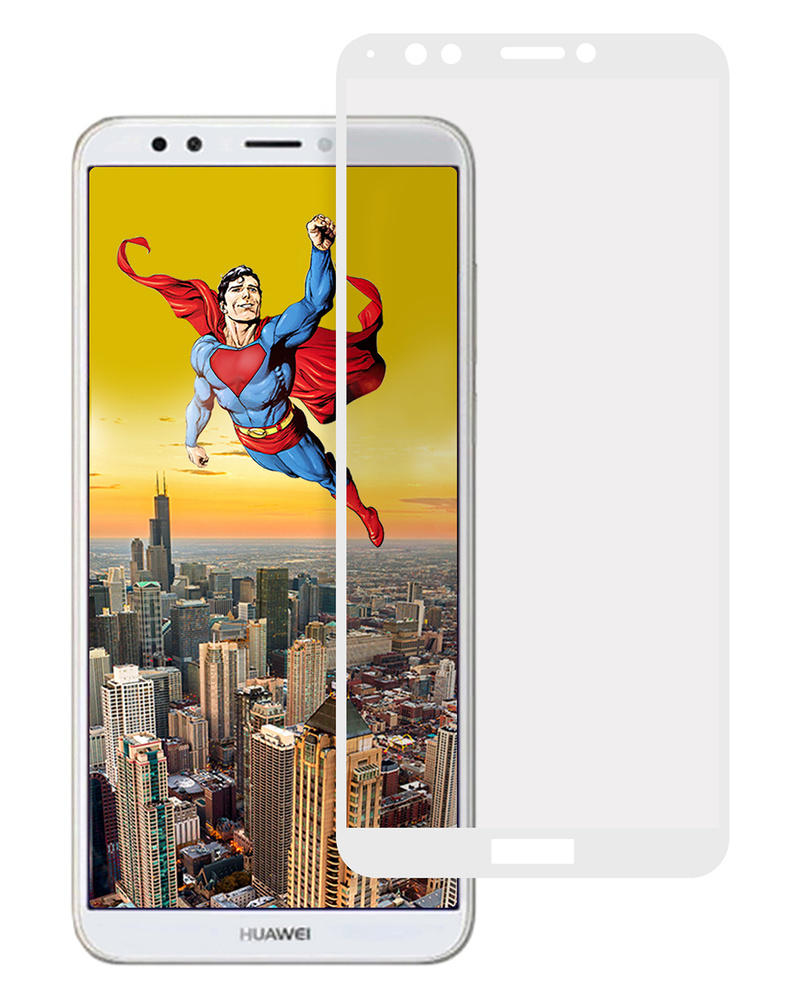 Защитное стекло 21D для Huawei Nova 2 Lite (белый) / Стекло на Хуавей ...