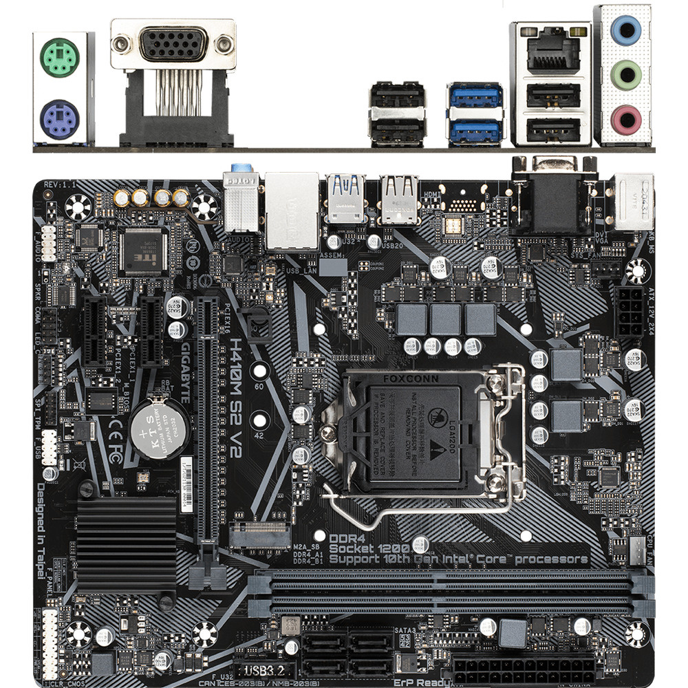 Материнская плата Gigabyte H410M S2 V2 купить по низкой цене с ...