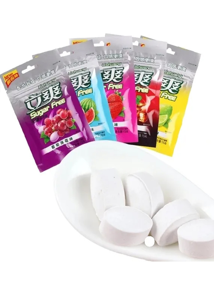 Освежающие леденцы без сахара Lishuang Sugar Free со вкусом Арбуз-Мято ...