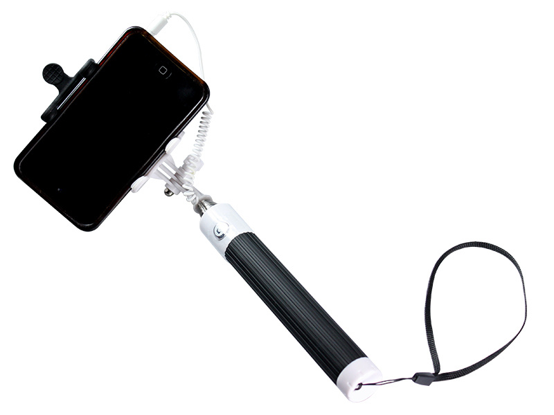 Монопод для селфи OLMIO, Кнопка на рукоятке (разъем для гарнитуры ...