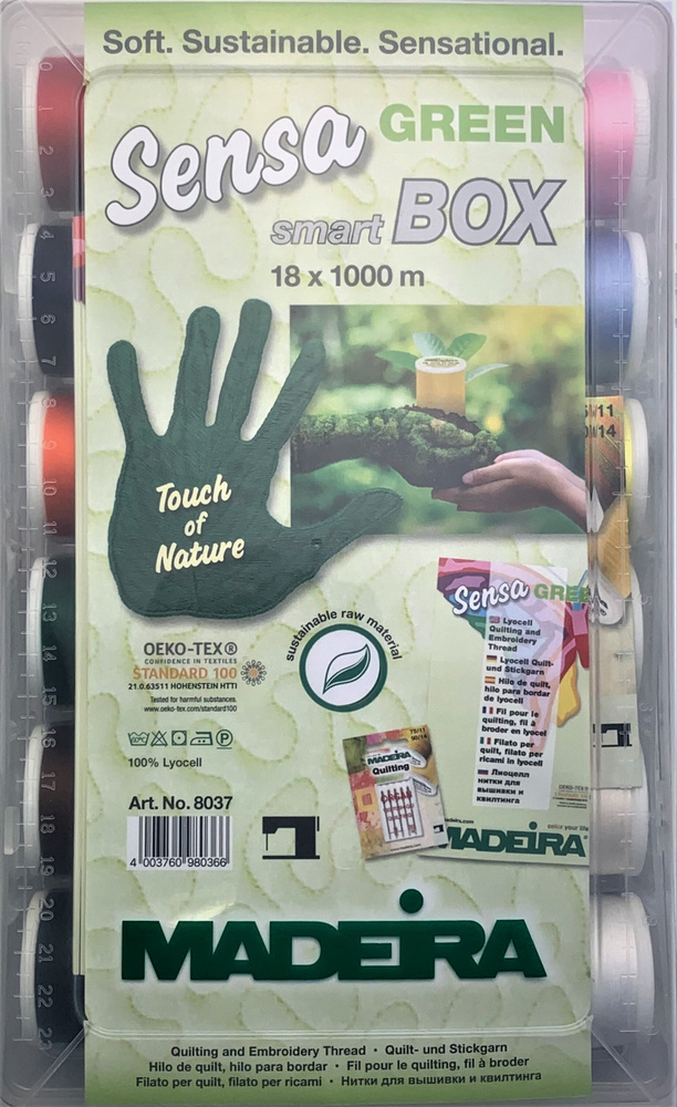 Набор ниток для вышивки и квилтинга Madeira Sensa Green smart box ...