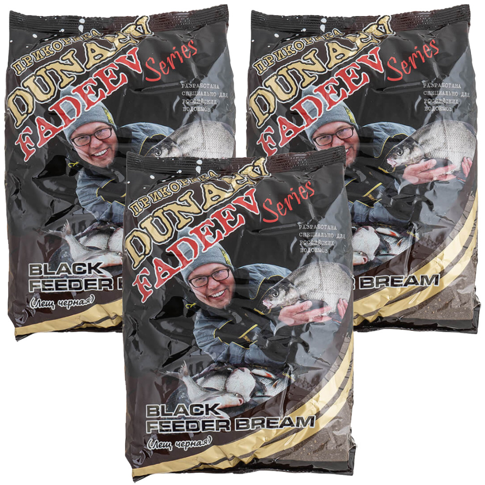 Прикормка DUNAEV-FADEEV Feeder Bream Black (Чёрный Лещ) (3 упаковки/ 3 ...