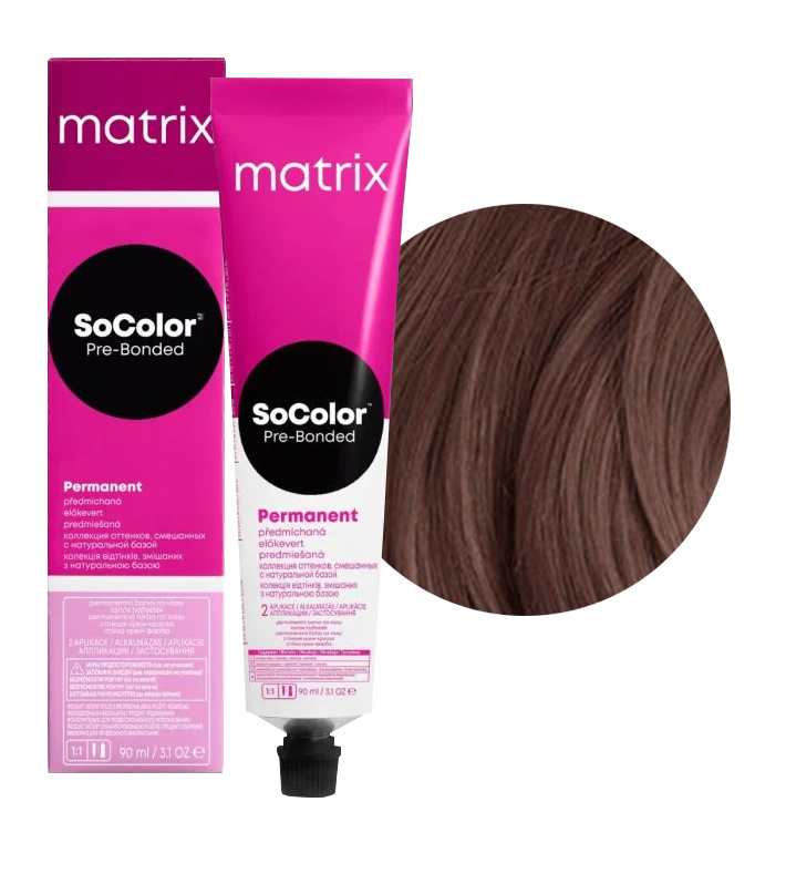 Matrix Краска для волос SoColor Pre-Bonded 4M шатен мокка 90мл - купить ...