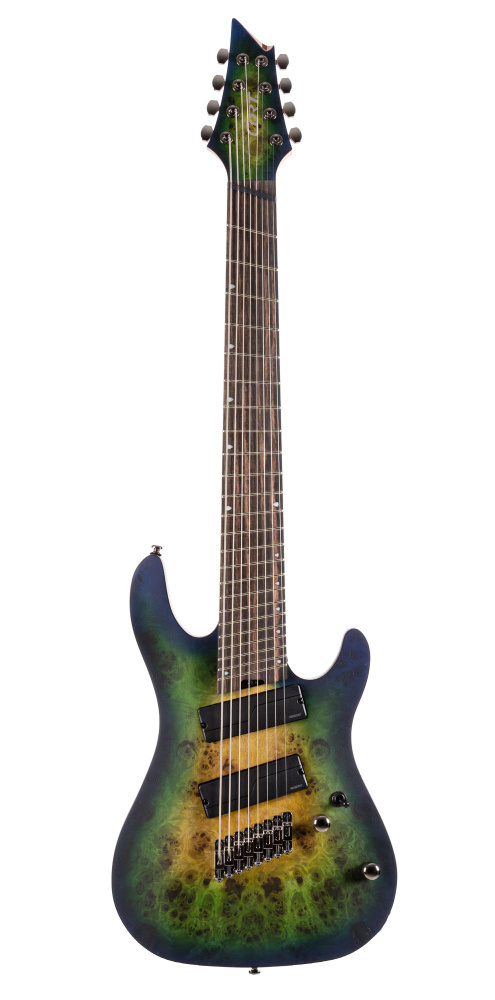 Электрогитара мультимензурная 8-струнная "Mariana Blue Burst", Cort ...