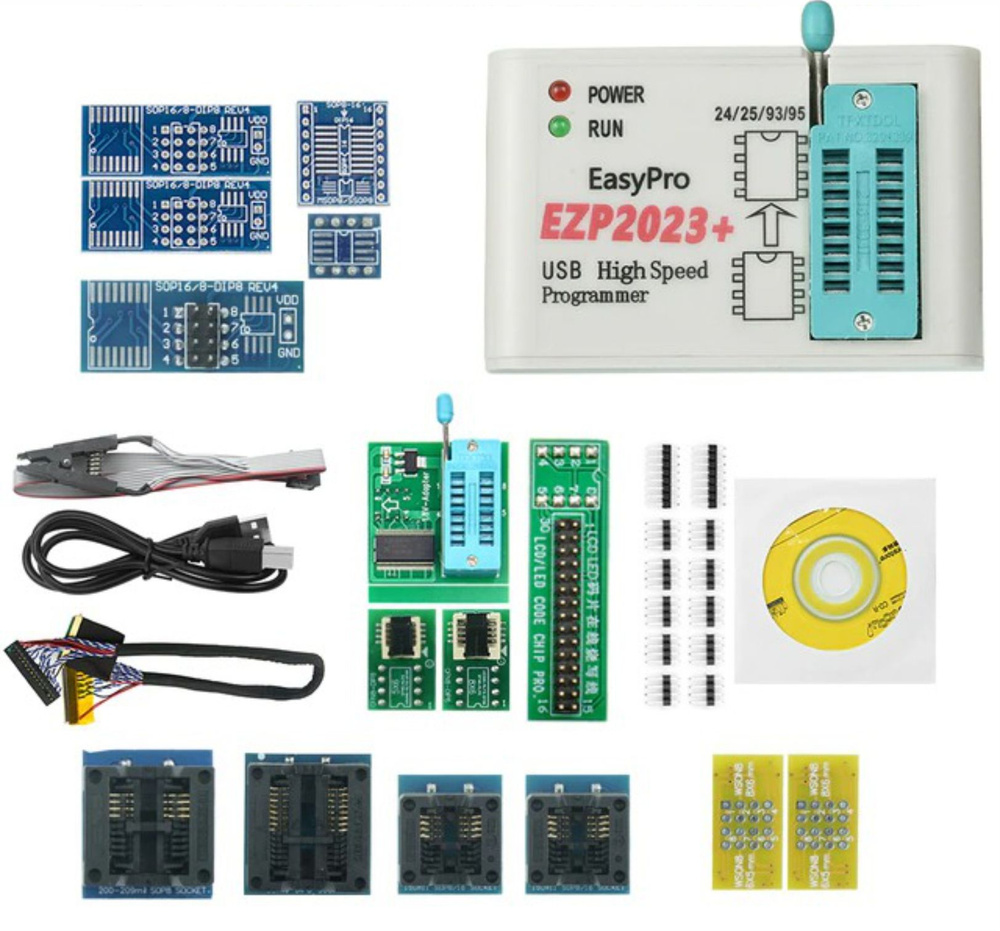 Универсальный USB программатор EZP2023 для EEPROM и SPI FLASH памяти 24 ...