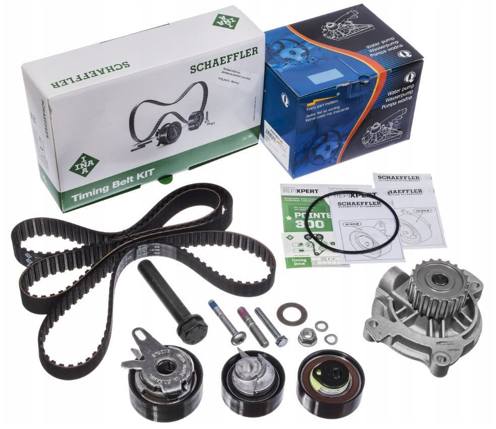 INA 530 0483 10 - Водяной насос + комплект ремня ГРМ (VW Transporter T4 ...