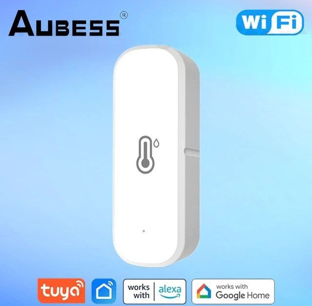 Датчик температуры и влажности Aubess с Wi Fi комнатный гигрометр