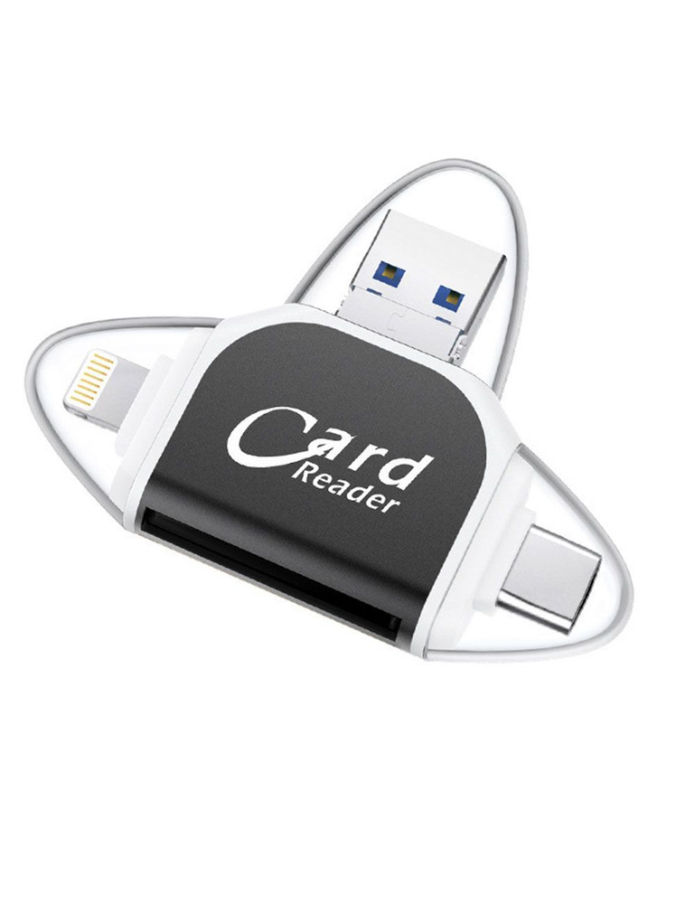 4 в 1 SD-кардридер Адаптер для чтения Micro SD-карт памяти для ...
