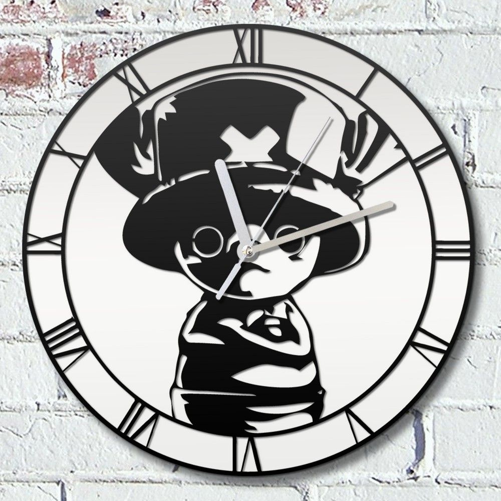 Настенные деревянные бесшумные часы аниме One Piece ван пис луффи нами Санджи зоро тони