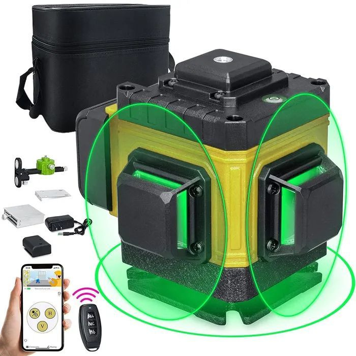 Купить PRACMANU Лазерный уровень/нивелир XTDY, 12 линий Зеленый луч ...