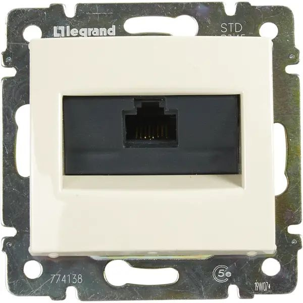 Розетка компьютерная встраиваемая Legrand Valena Rj45 Utp Cat 5 цвет слоновая кость купить по
