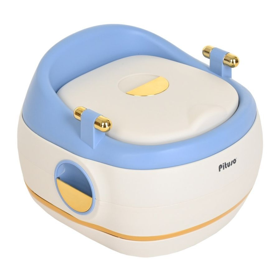 Горшок детский Pituso 3 в 1 накладка на унитаз + ступенька в ванну Трон голубой купить на OZON ...