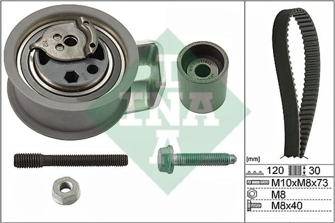 Ремкомплект ГРМ VAG+Skoda all 1.9TDI/2.0TDI 00- /z-120 - INA арт ...