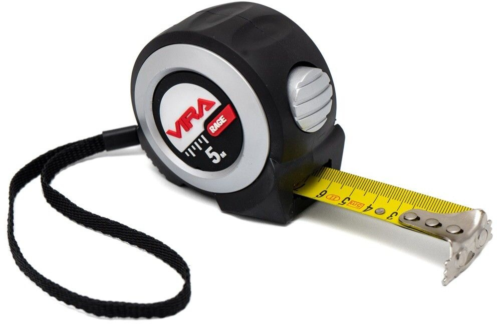 Измерительная рулетка Строительная Vira Rage 5 м х 25 мм купить по ...