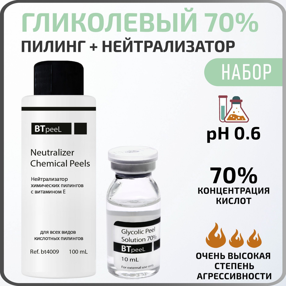 BTpeeL Гликолевый пилинг 70% + Нейтрализатор - купить с доставкой по ...