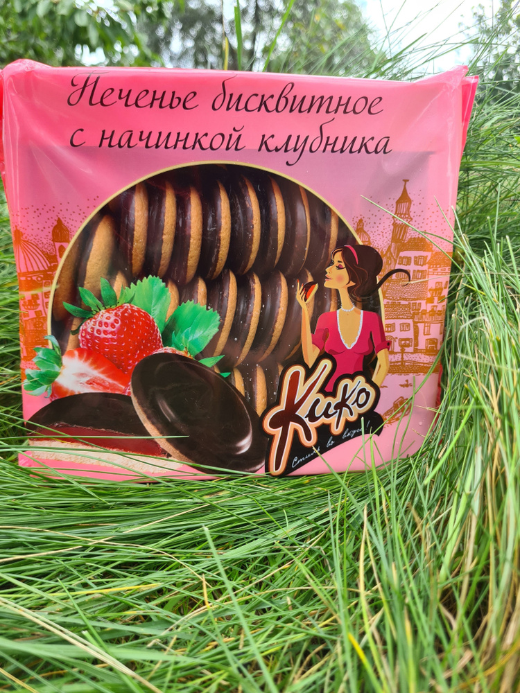 Печенье бисквитное "Кико" с начинкой клубника 600гр - купить с ...