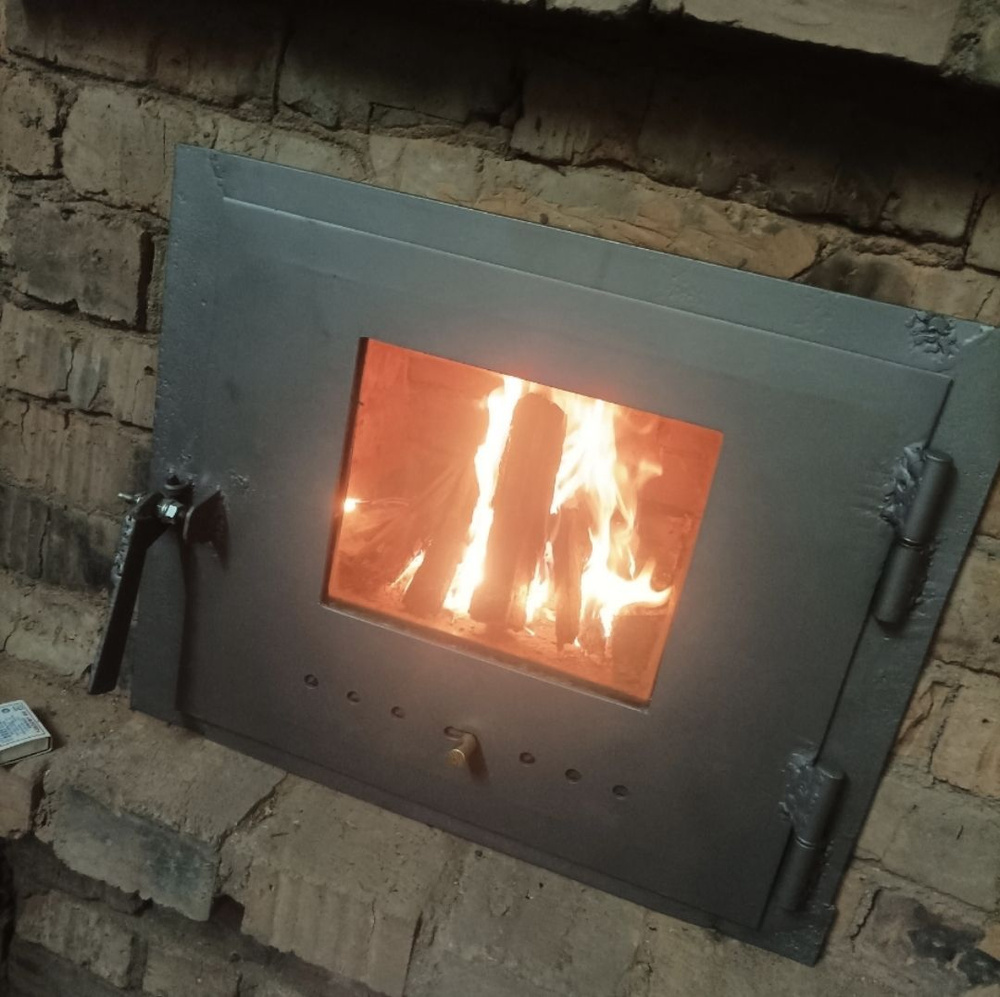 Стекло 220x210x4 мм Огнеупорное для печи камина Термофор (TMF ...