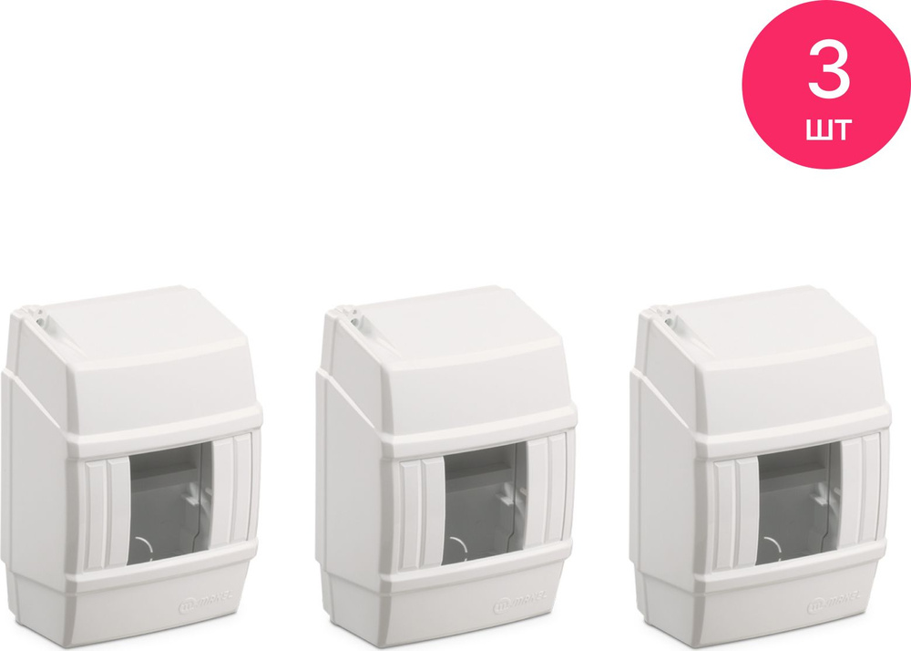 Бокс распределительный Makel / Макел ЩРН-П-04 с пломбой, пластиковый белый 4 модульных ...