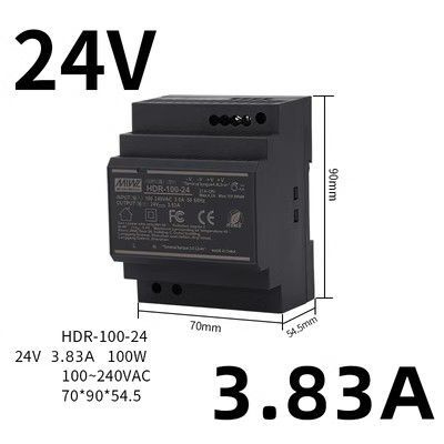 Модульный блок питания на DIN-рейку 24V/3.83A HDR-100-24 - купить по ...