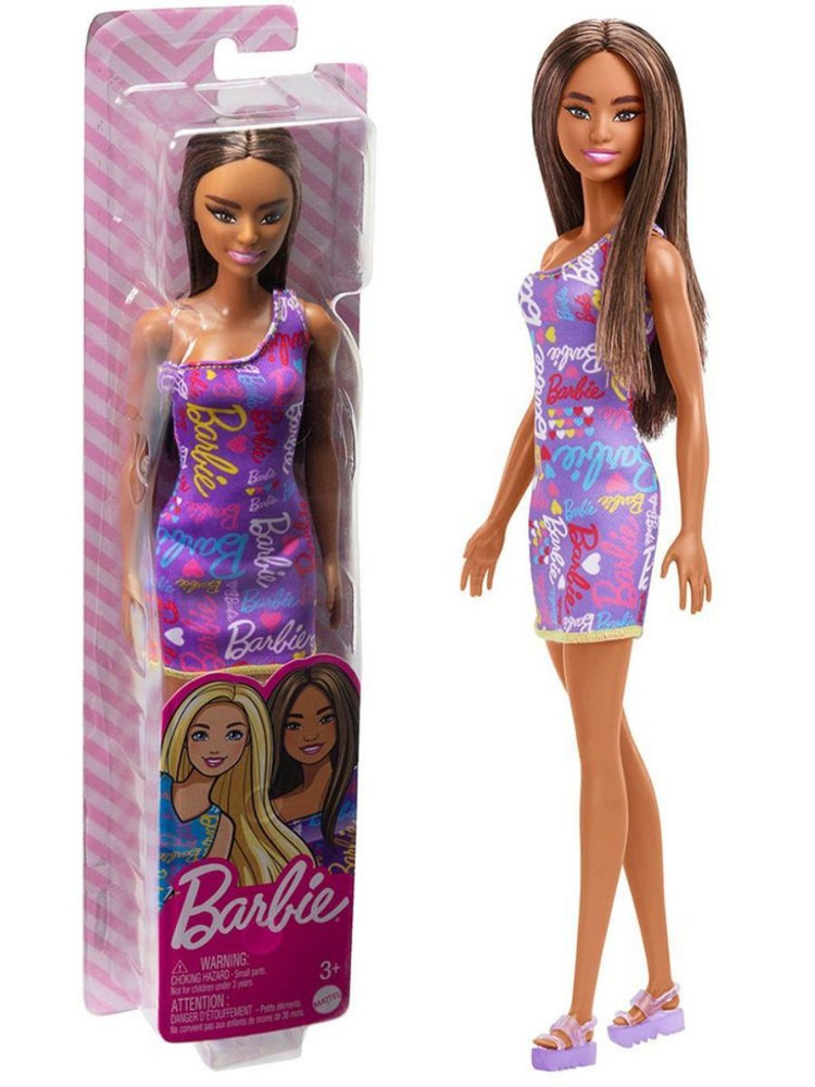 Кукла Барби в летнем фиолетовом платье - купить с доставкой по выгодным ...