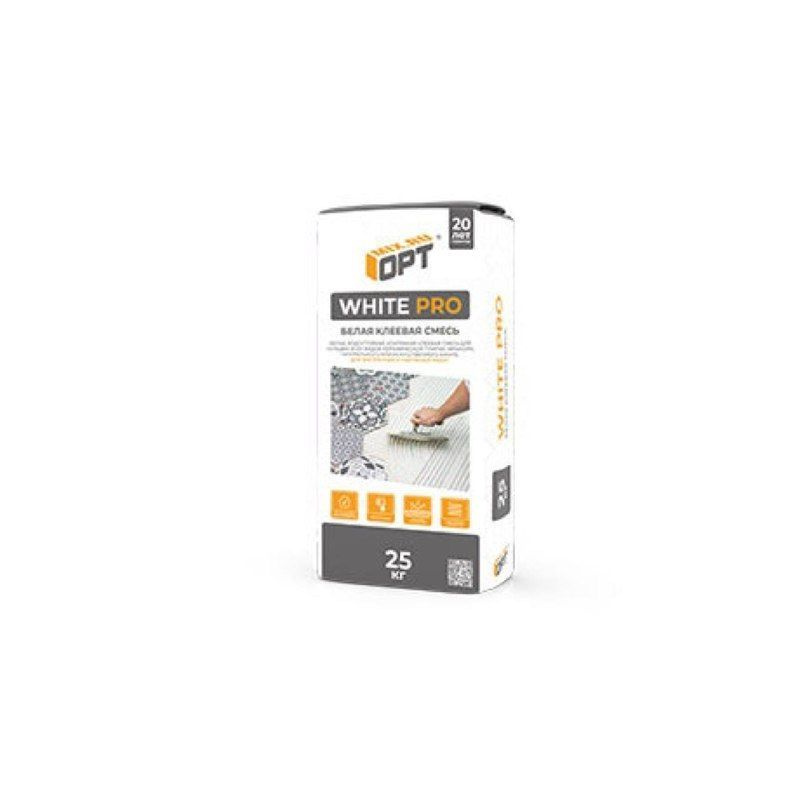 Клей для плитки Чистый Камень Клей /Фуга ОРТ WHITE-PRO (25 кг ...