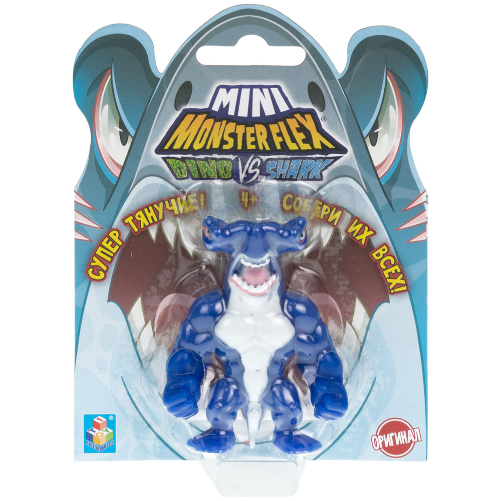 Игрушка тянучка MONSTER FLEX MINI DINO и SHARK, монстр Пучеглаз, для ...