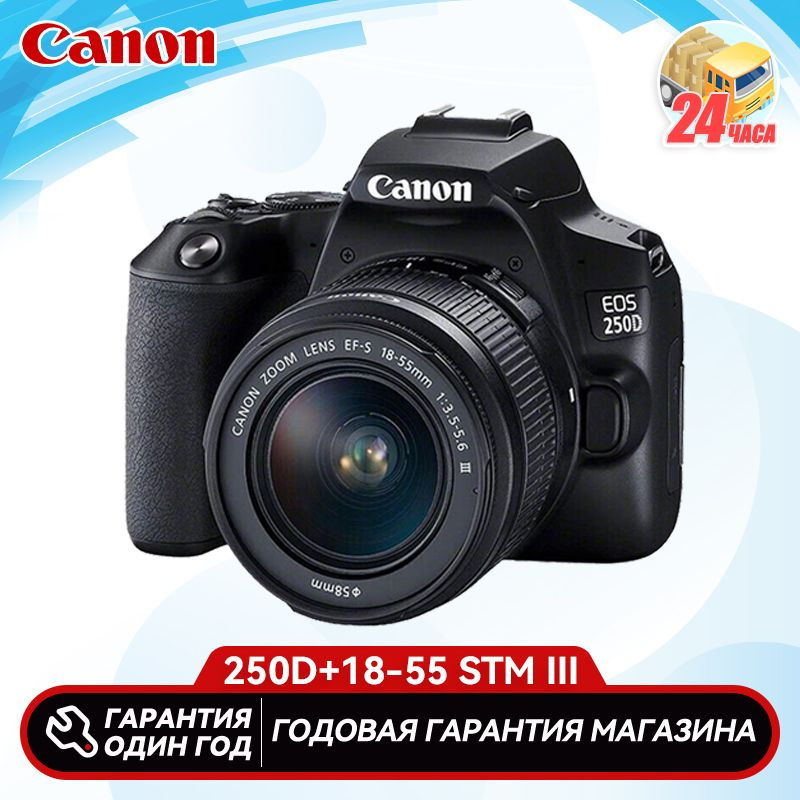Беззеркальный фотоаппарат Canon 250D+18-55 III - купить по низкой цене ...