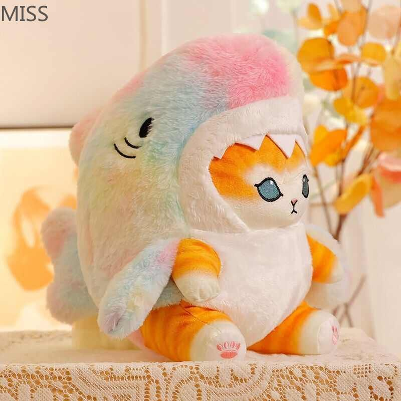 Кот Акул 20/33 см Мягкая игрушка / Кошка в костюме акулы / Плюшевый ...