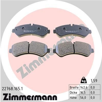 Колодки тормозные Zimmermann 22768.165.1 - купить по низким ценам в ...