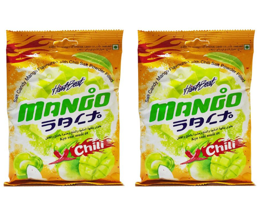 Конфеты карамельные соленые Манго с перцем, Hartbeat, 120 г, 2 уп ...