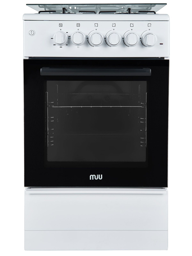 Кухонная плита MIU 5010 ERP ГК LUX белая 50 см, газовая с электрической ...