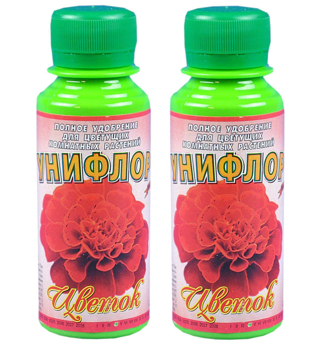 Удобрение Унифлор Цветок для цветущих горшечных растений 100мл. 2шт ...
