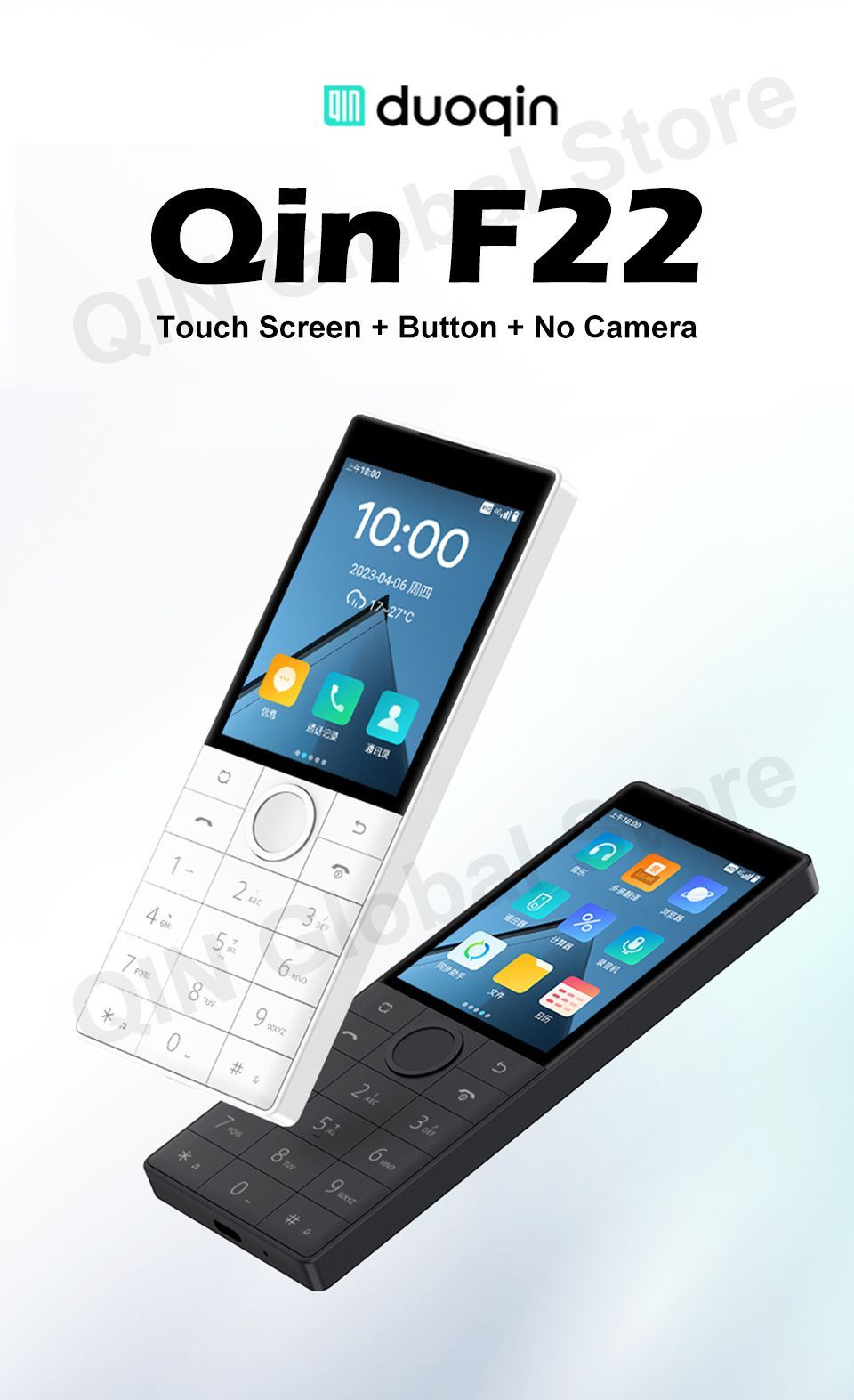 QIN Мобильный телефон Qin F22 2GB 16GB Play Store, темно-серый купить на OZON по низкой цене ...